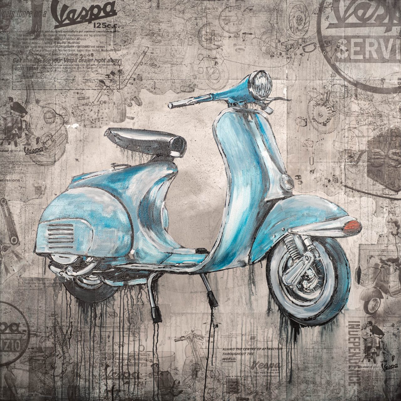 Vita Della Vespa - Original Motorsport Painting - Paul Kenton