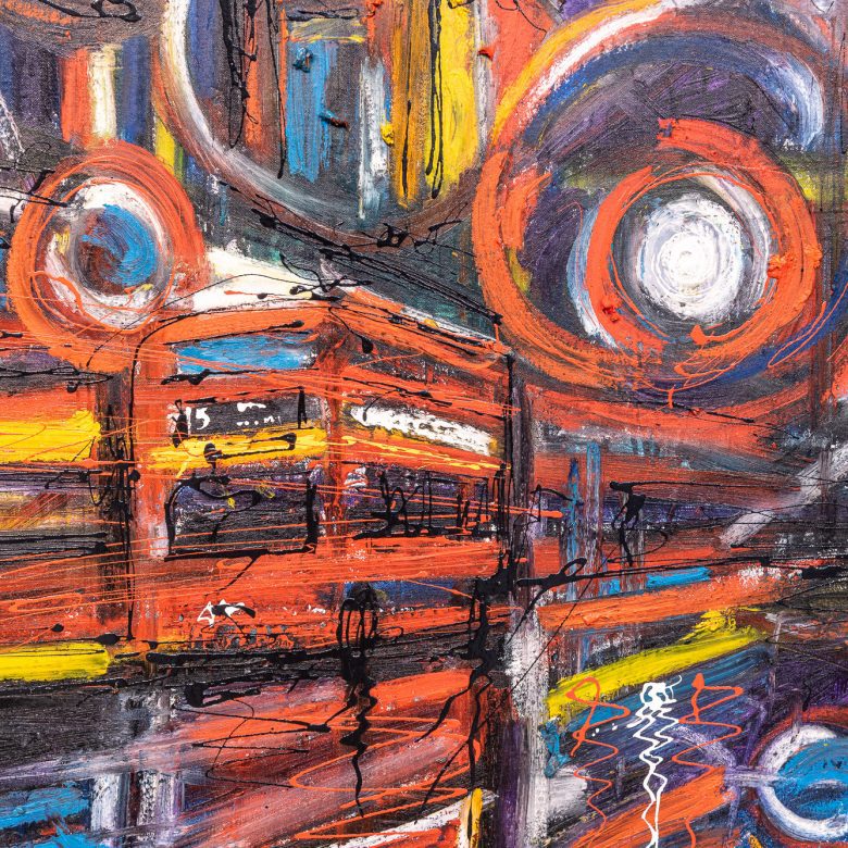 Original Abstract London Painting - St Paul's Abstract by Paul Kenton