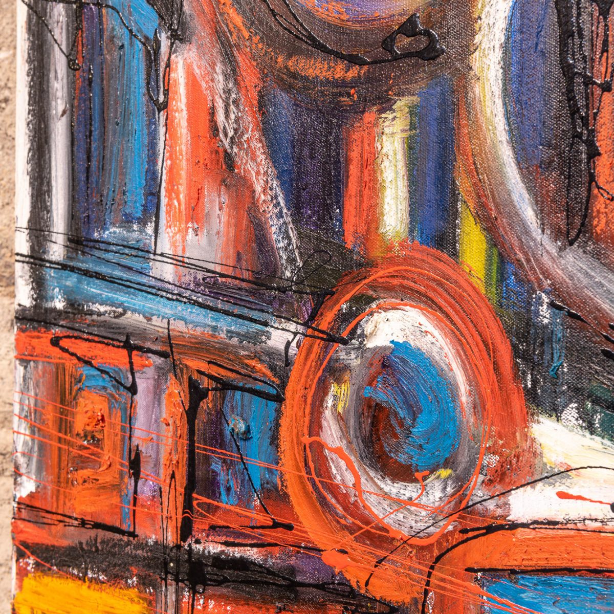 Original Abstract London Painting - St Paul's Abstract by Paul Kenton