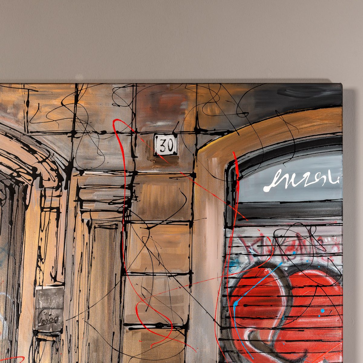 Original Barcelona Vespa Painting - Barcelona Life by Paul Kenton