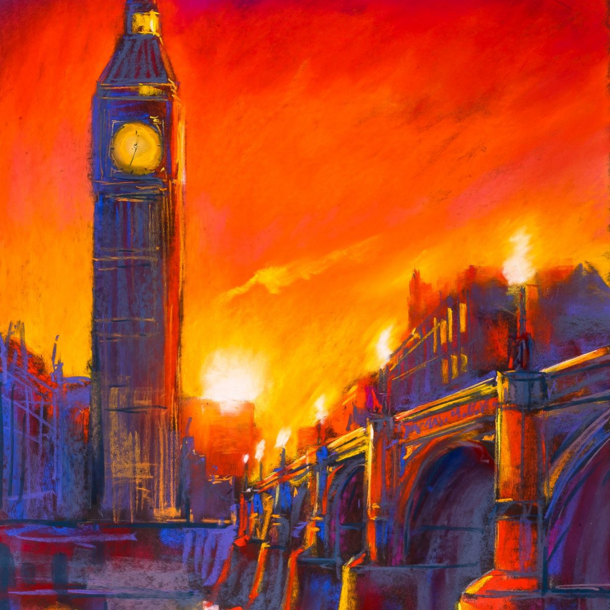 London Sunsets in Pastels - Print Collection Set - Paul Kenton