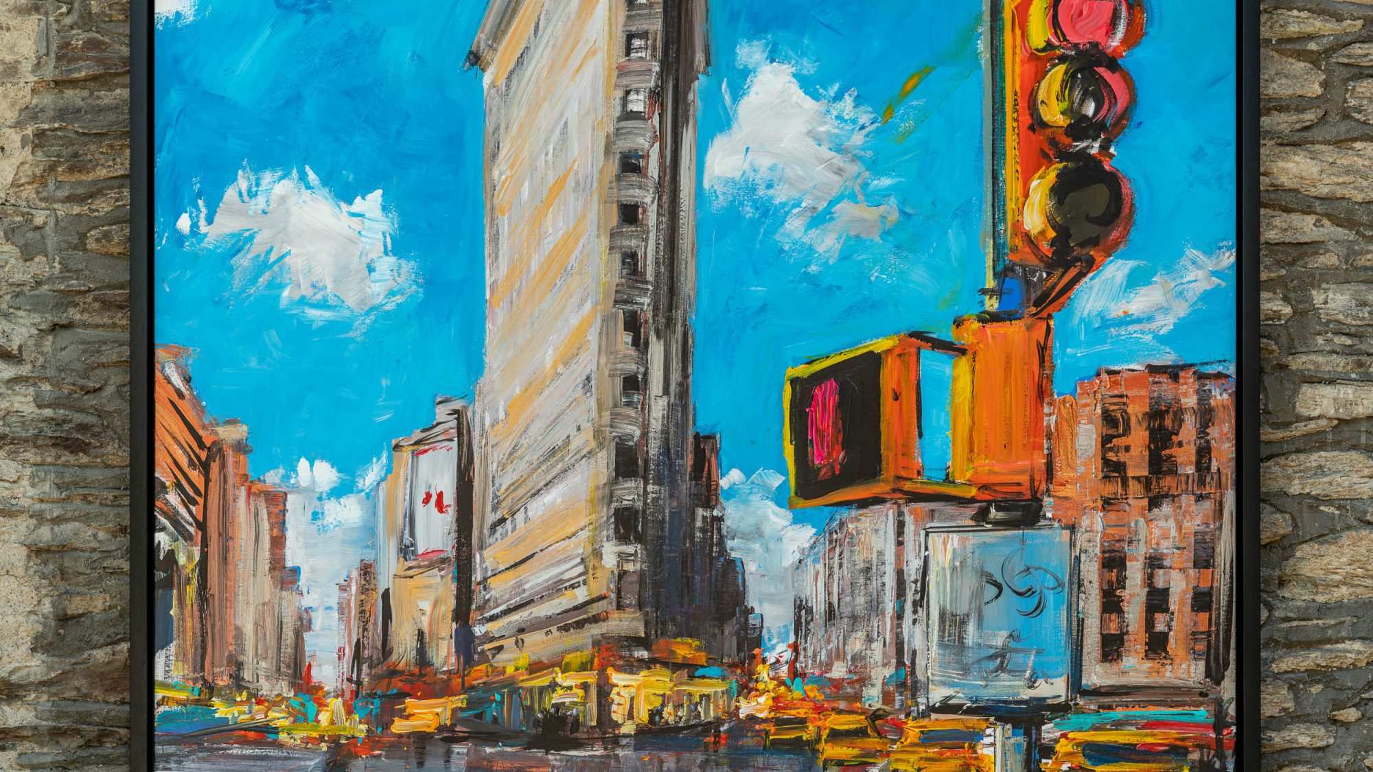 Chromatic Flat Iron - Original New York Cityscape Paintin