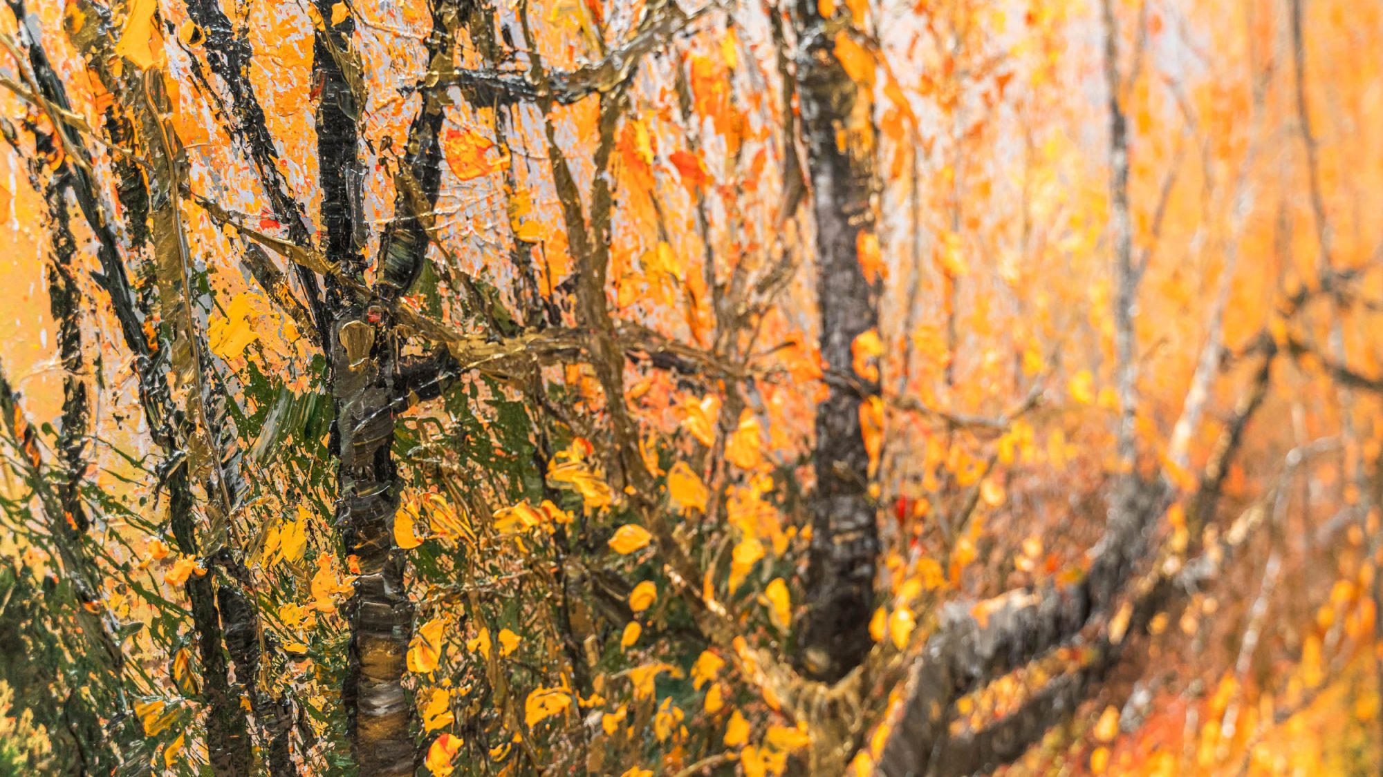Autumn Leaves - Original Landscape Painting by Artist Paul Kenton