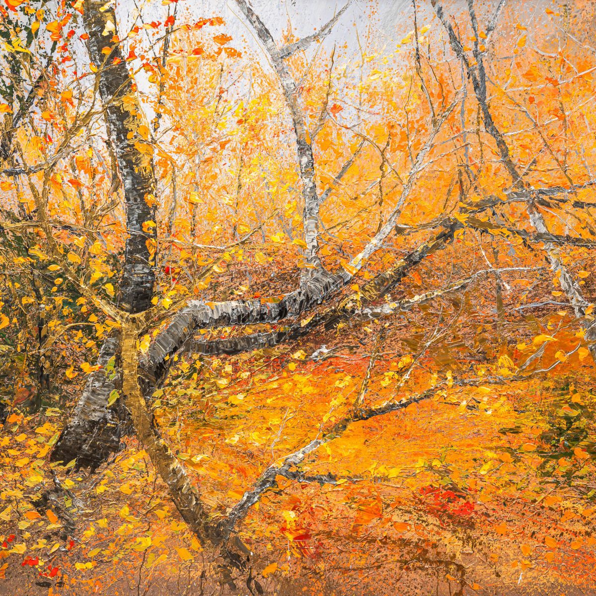 Autumn Leaves - Original Landscape Painting by Artist Paul Kenton