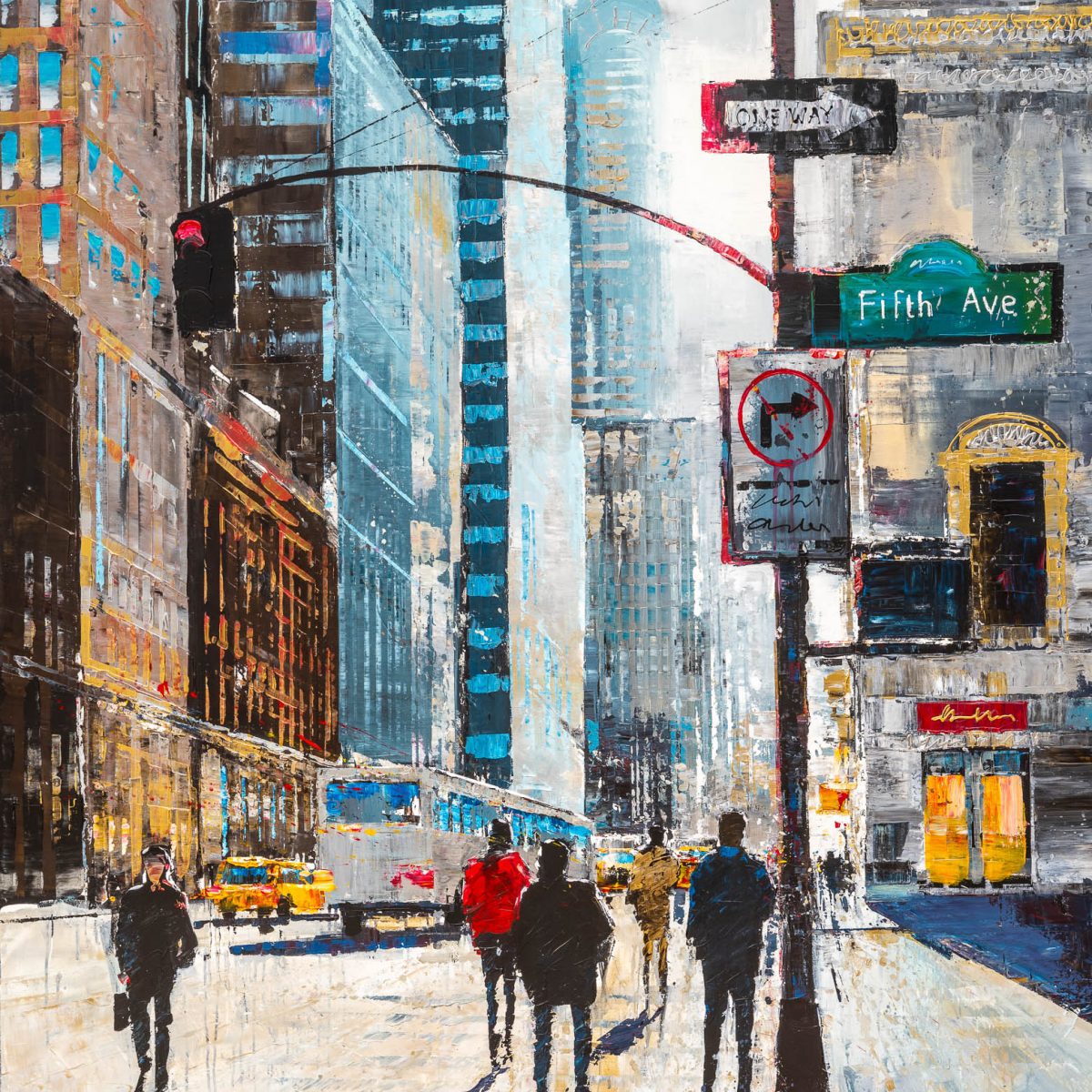 New York Shadows - Original New York Cityscape Painting
