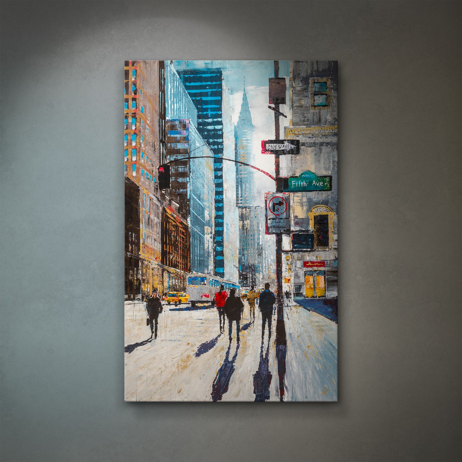 New York Shadows - Original New York Cityscape Painting