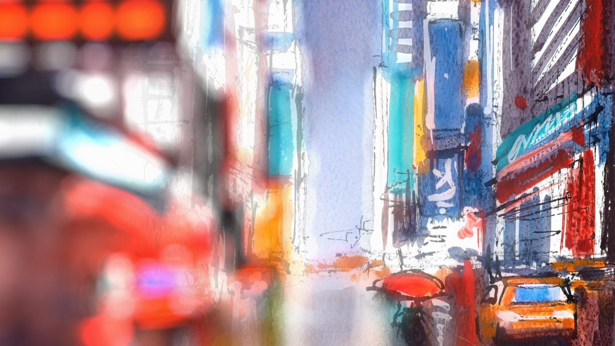 New York Colours - Original New York Cityscape Painting