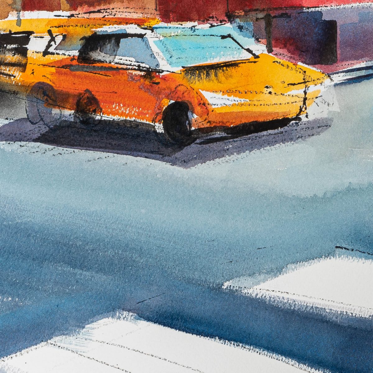 NYC Intersection - Original New York Cityscape Painting
