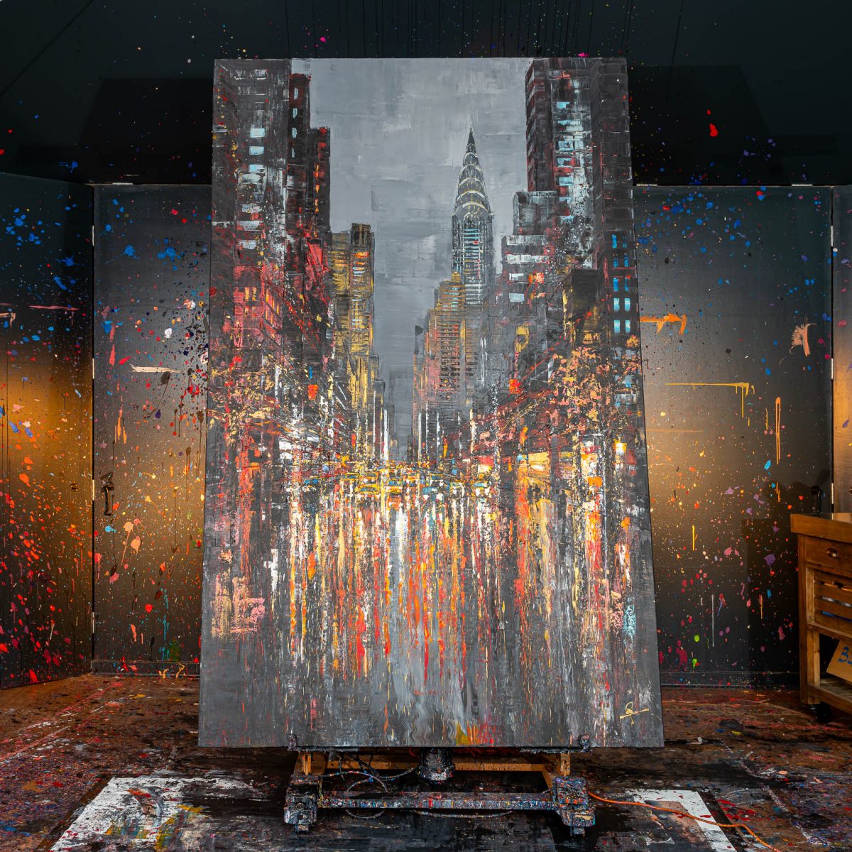 Manhattan Nocturne - Original New York Cityscape Painting