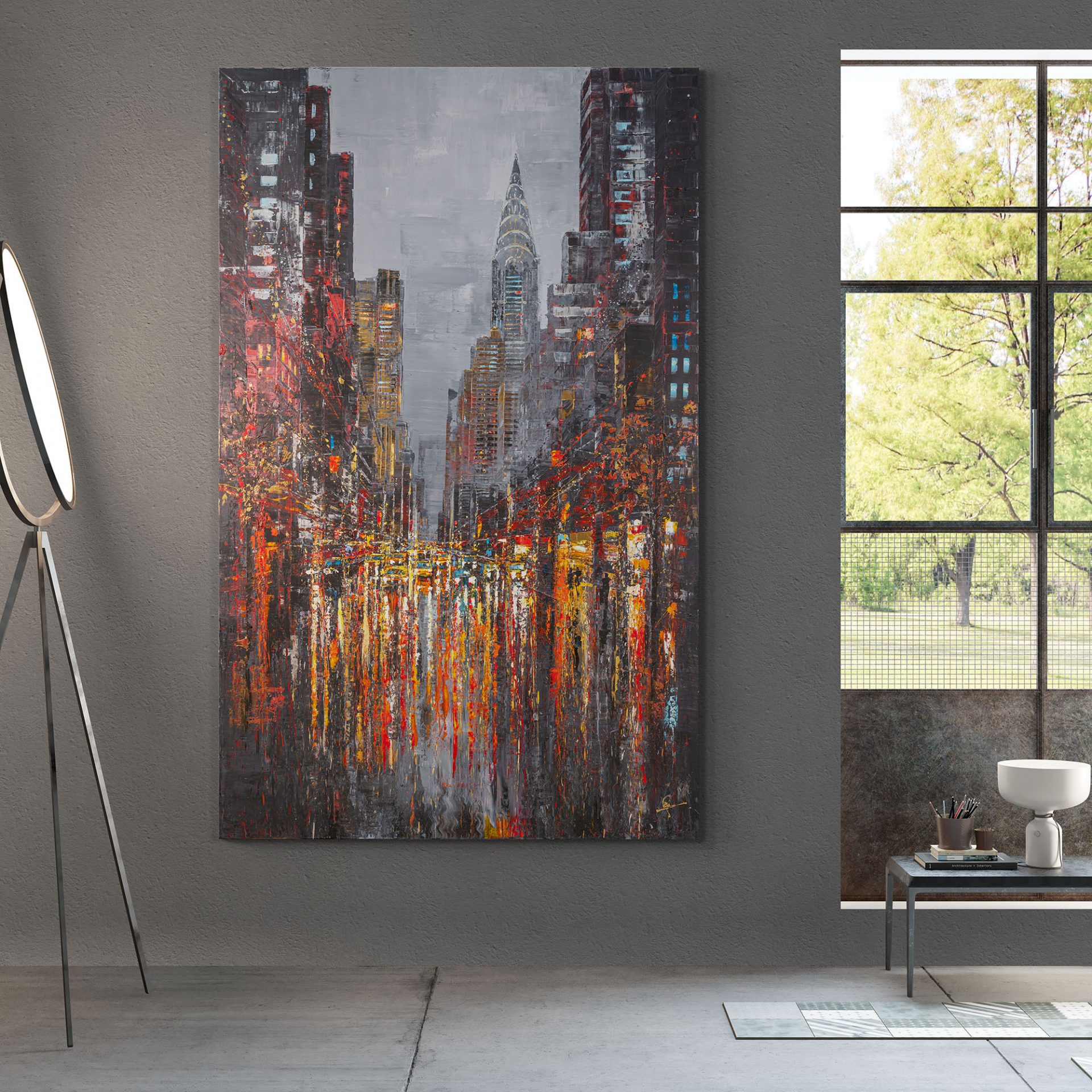 Manhattan Nocturne - Original New York Cityscape Painting