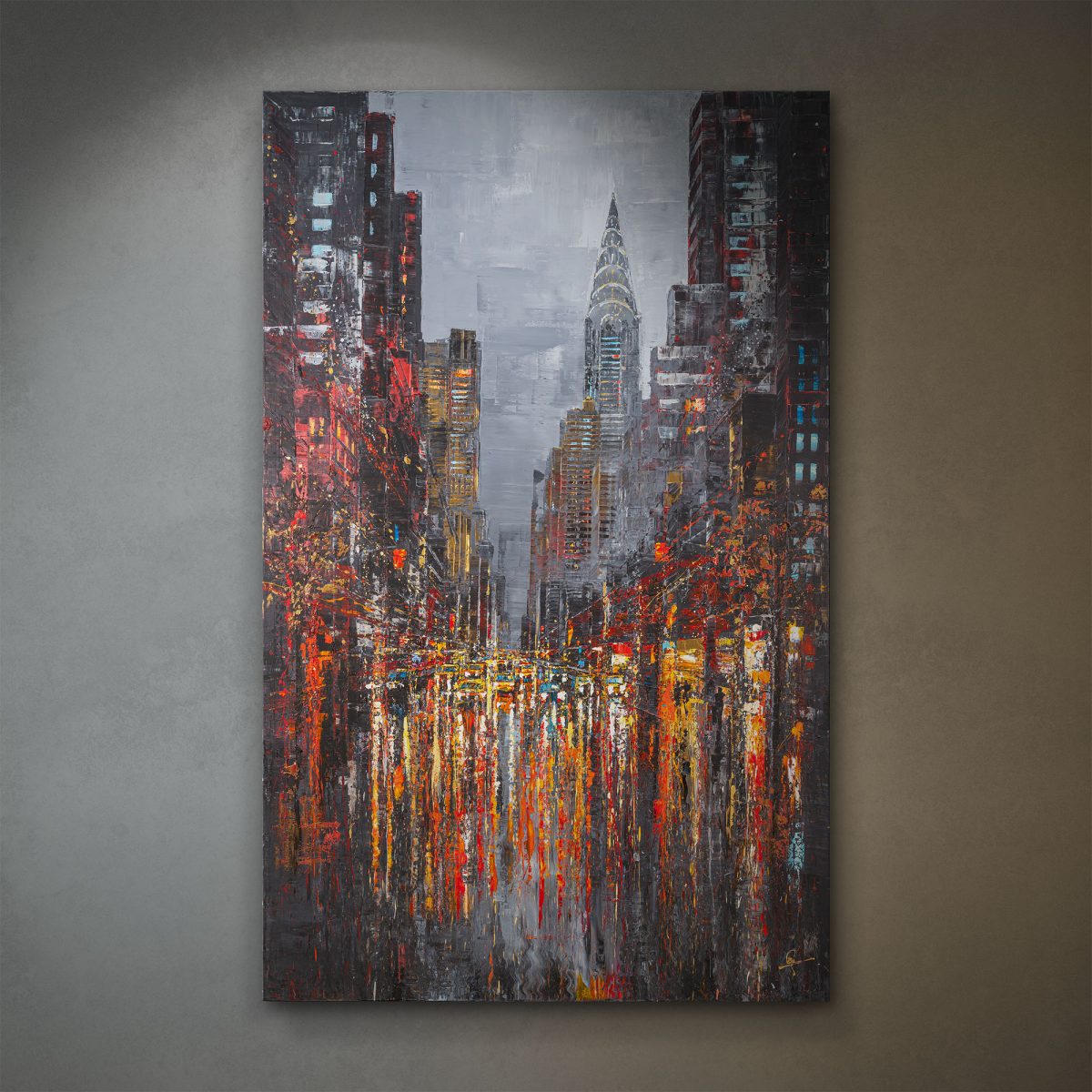 Manhattan Nocturne - Original New York Cityscape Painting