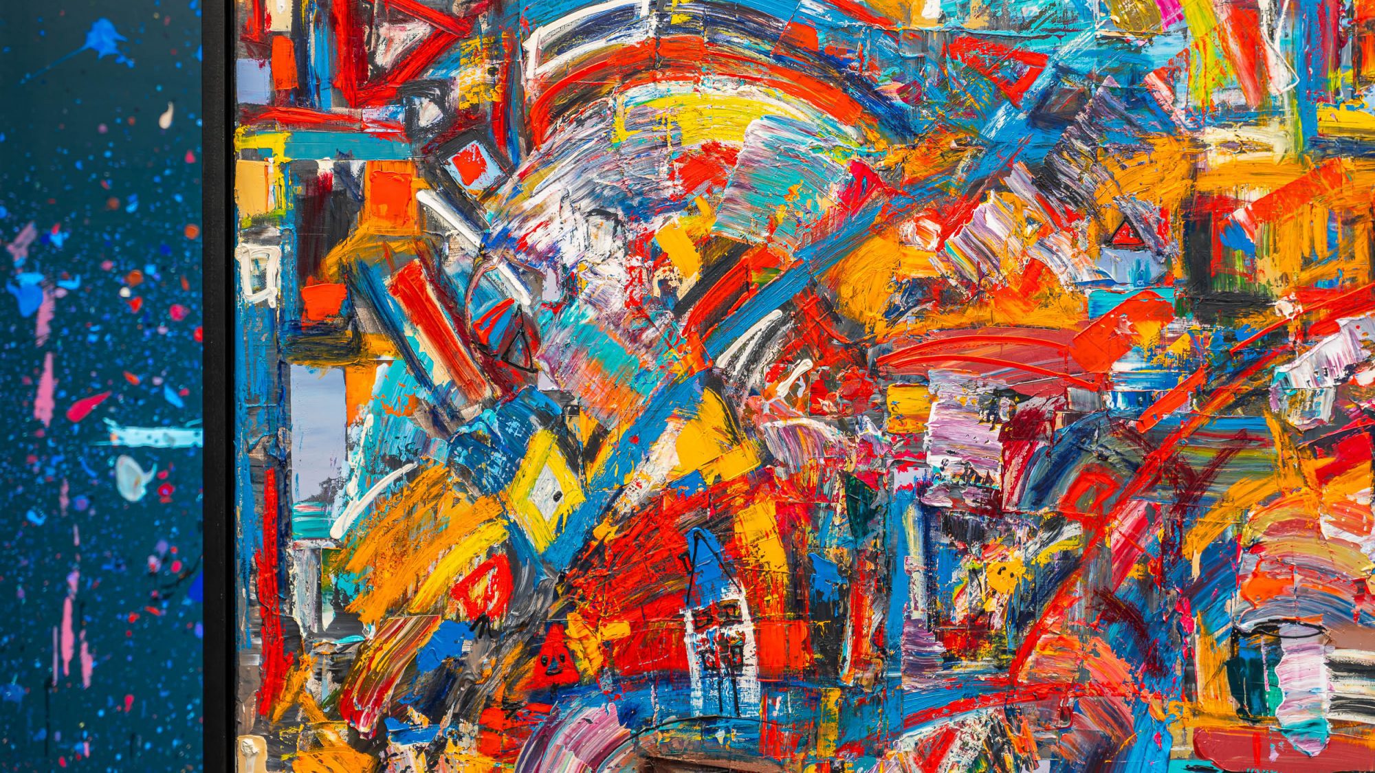 Laid Back - Original Abstract Cityscape Painting