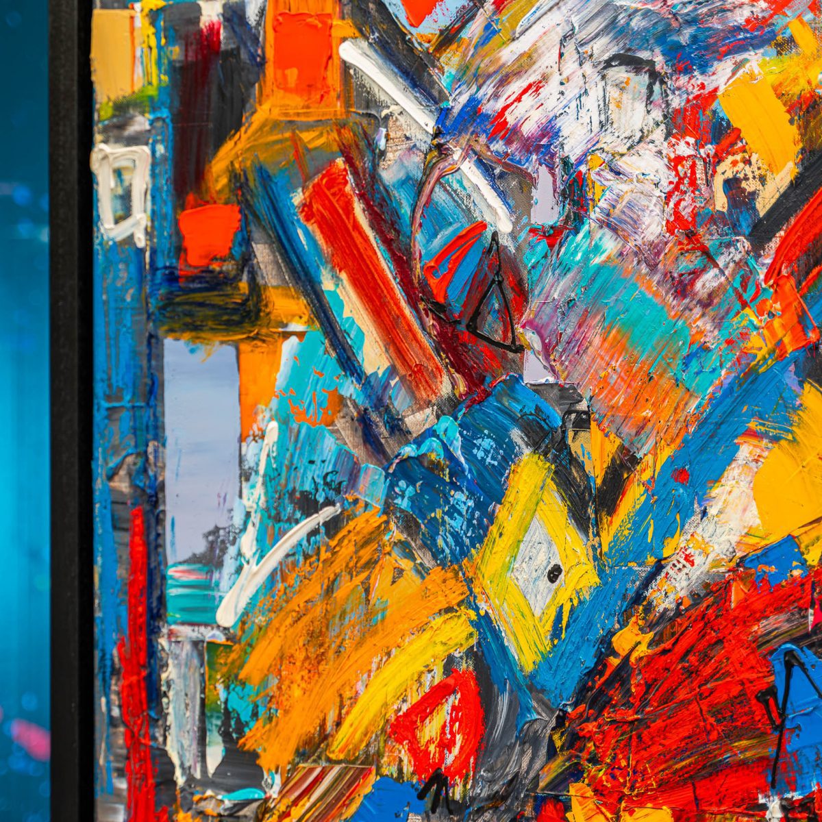 Laid Back - Original Abstract Cityscape Painting