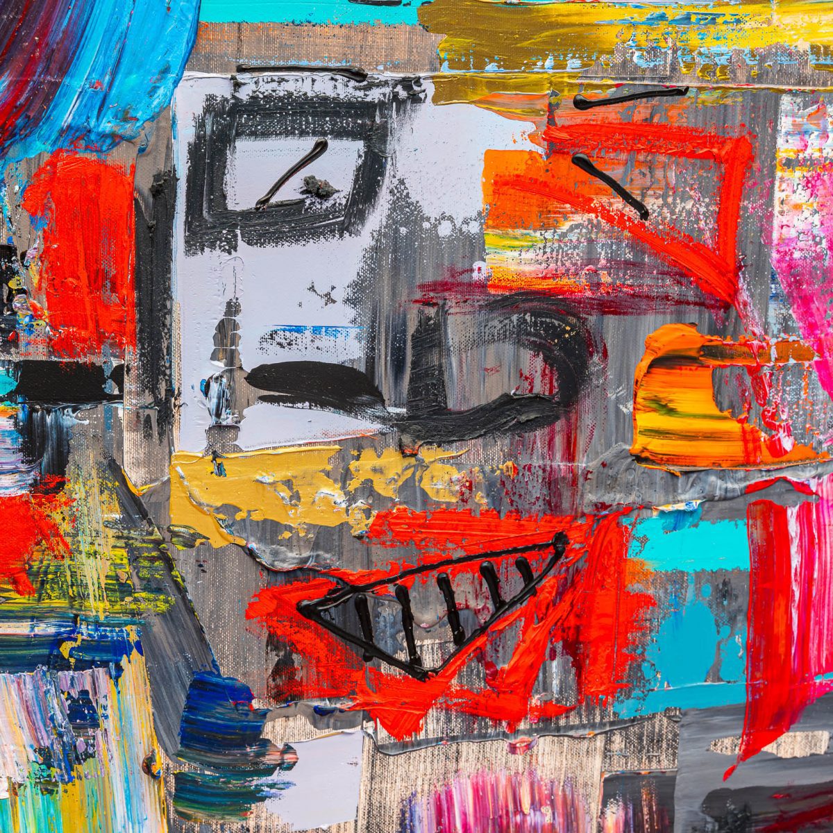 Laid Back - Original Abstract Cityscape Painting