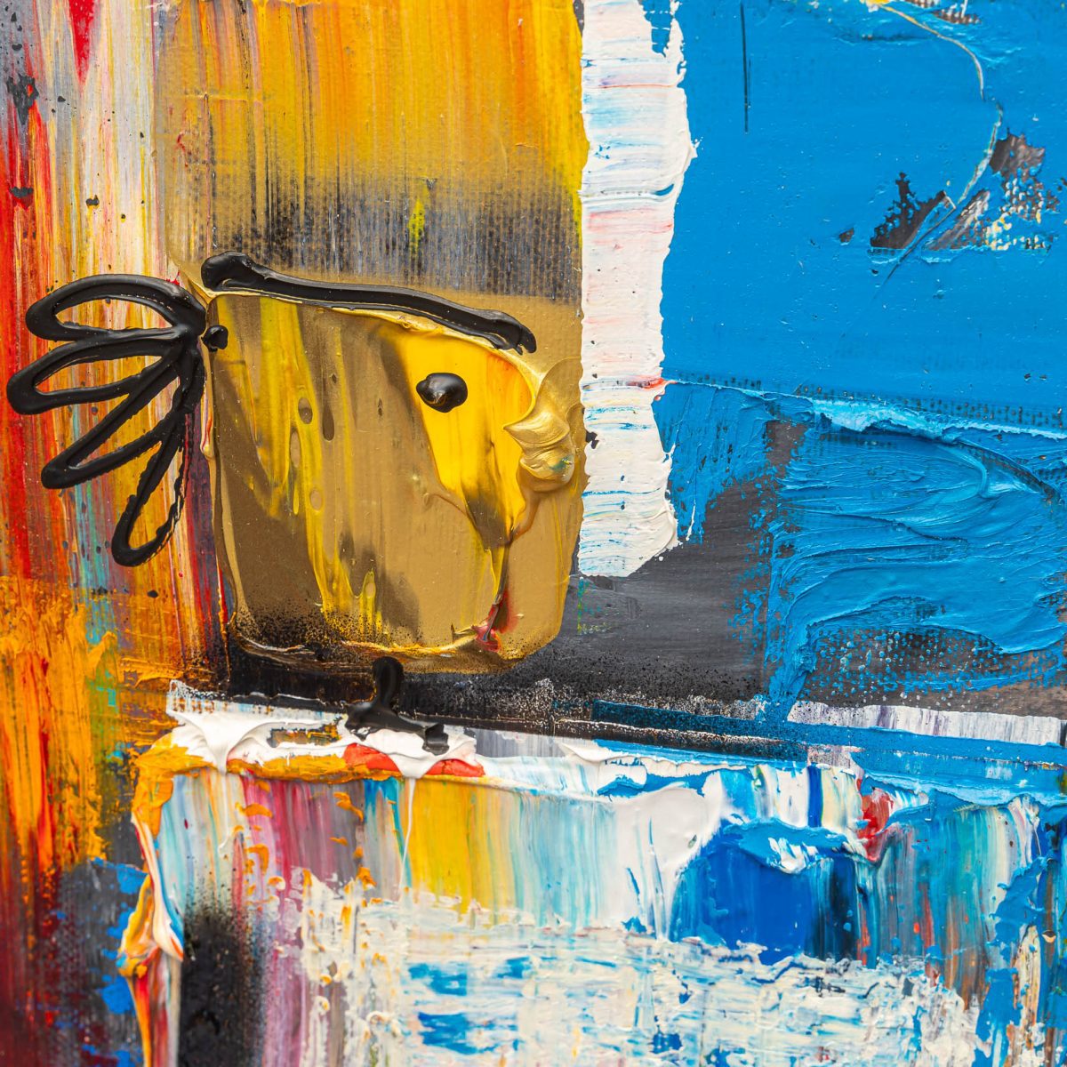 Laid Back - Original Abstract Cityscape Painting