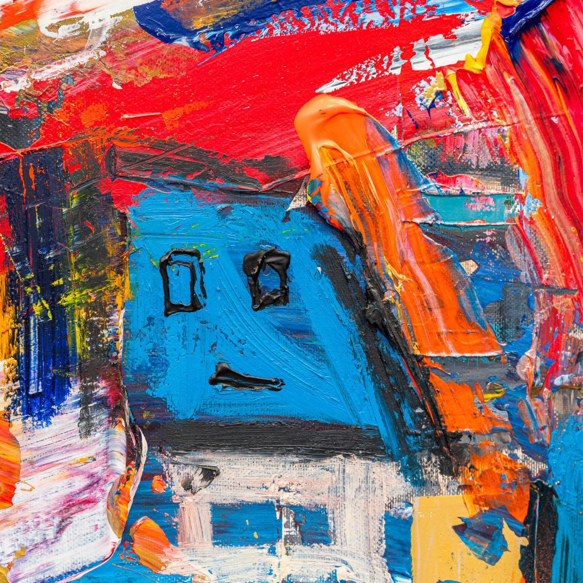 Laid Back - Original Abstract Cityscape Painting