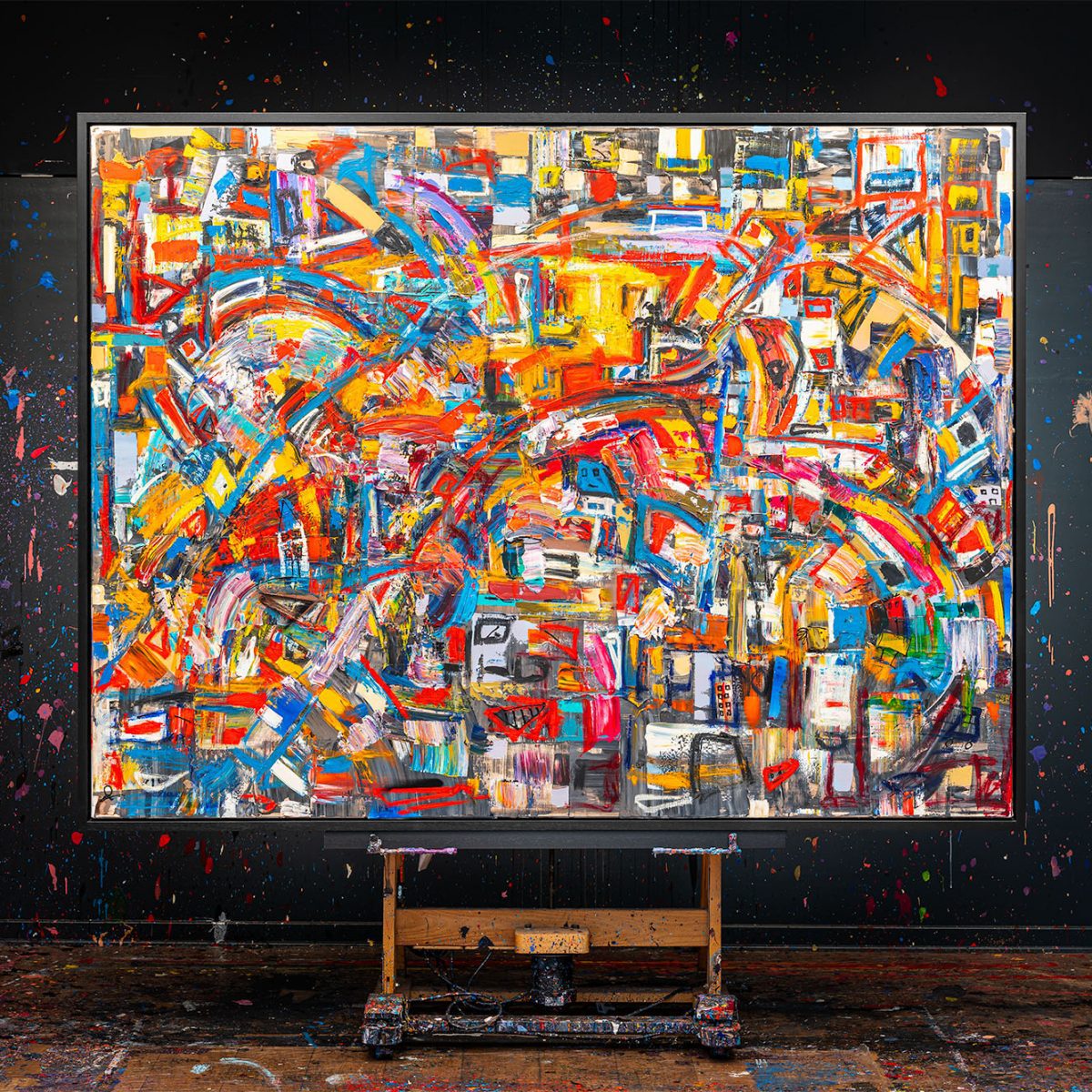 Laid Back - Original Abstract Cityscape Painting