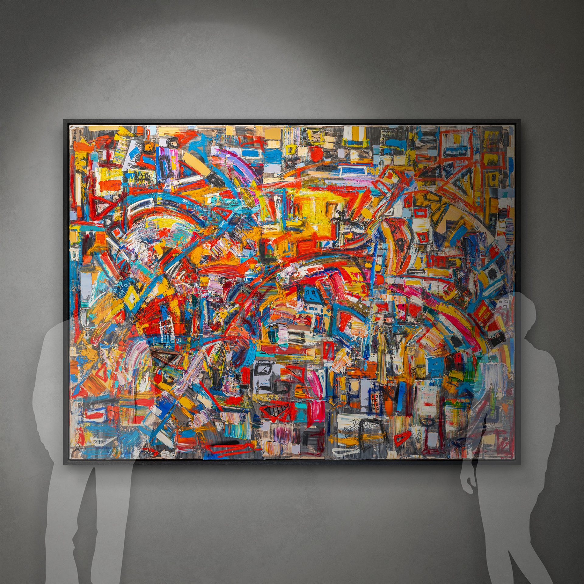 Laid Back - Original Abstract Cityscape Painting