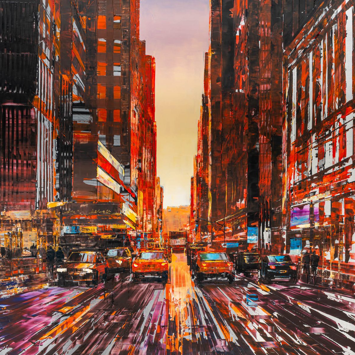 Reflections Before Dusk - Original New York Painting