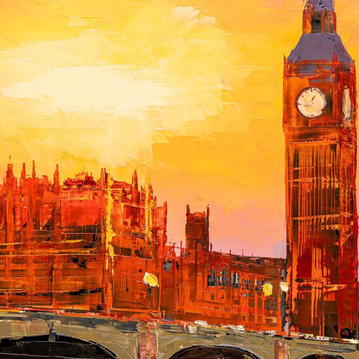London Ablaze - Original London Painting