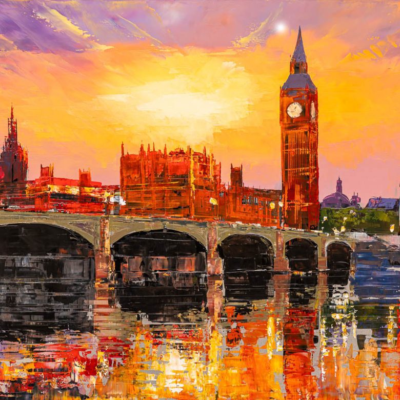 London Ablaze - Original London Painting
